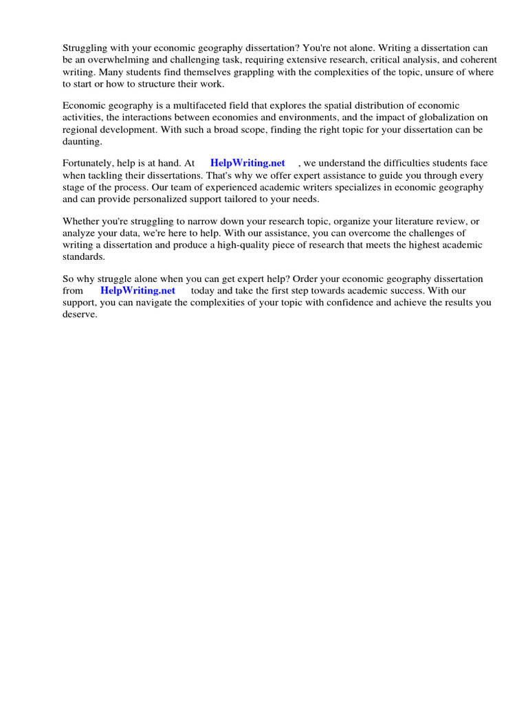 Economic Geography Dissertation Ideas | PDF | Geography | Thesis Economic Geography Dissertation Ideas | PDF | Geography | Thesis