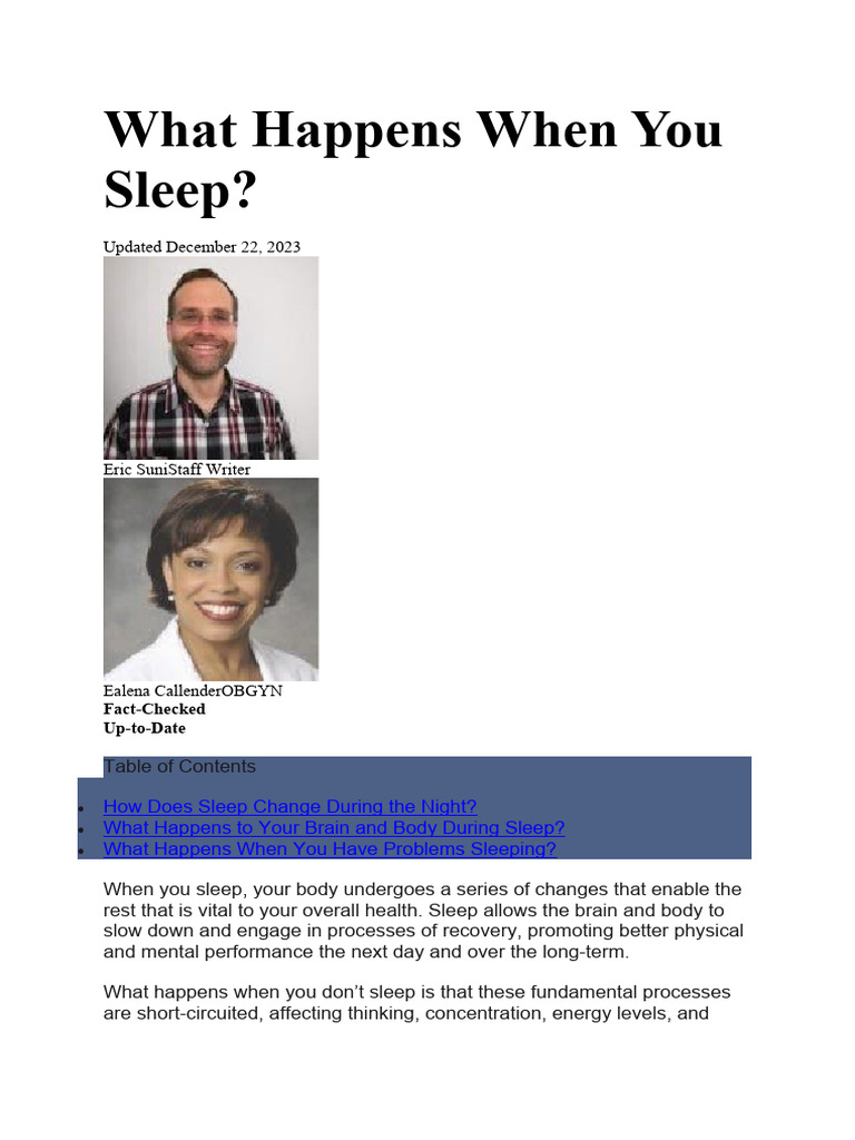 Understanding Sleep and Its Changes | PDF | Sleep | Rapid Eye Movement ...
