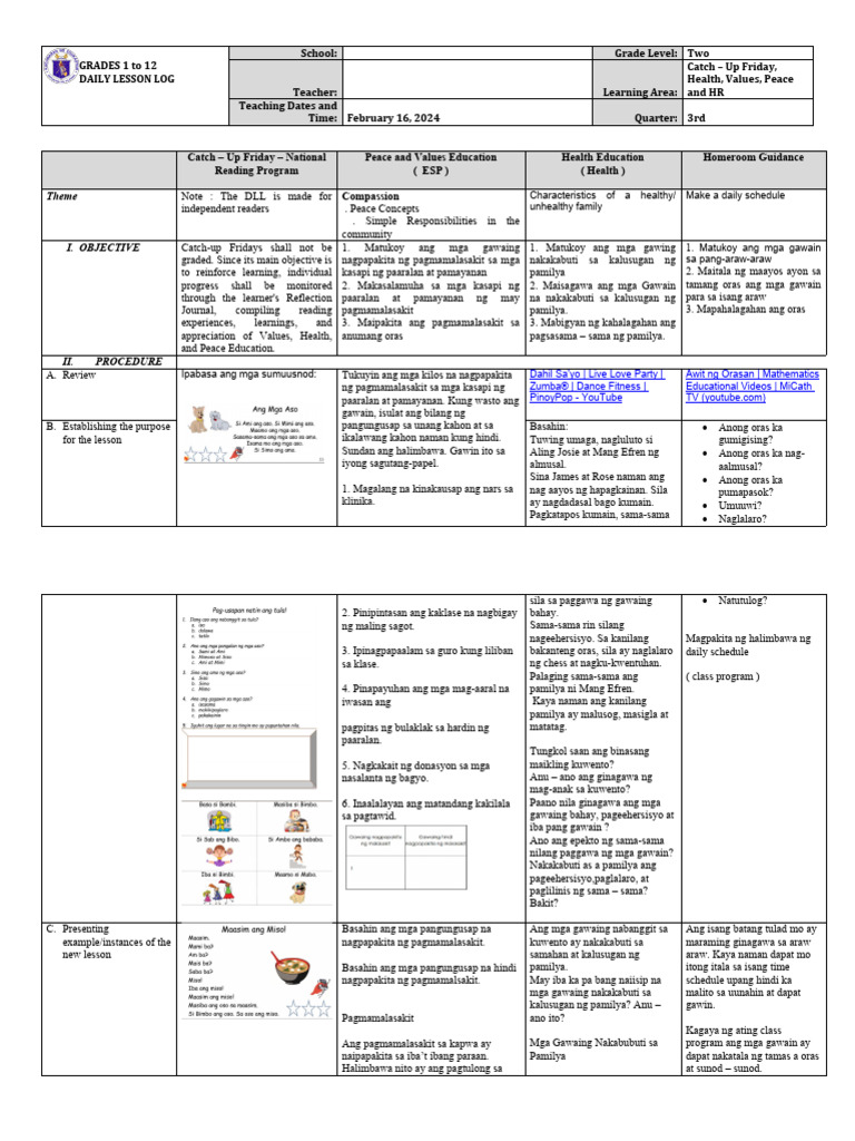 Q3 WEEK2 GRADE2 CUF PEACE VALUES HEALTH HR. Independentdocx | PDF