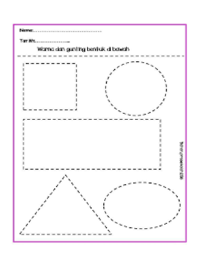 Aktiviti menggunting bentuk. | PDF