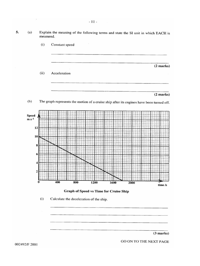 2001 #5 VT Graph | PDF
