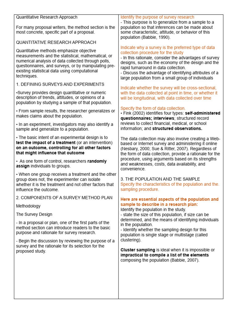 Quantitative Research Approach Reviewer | Download Free PDF | Survey Methodology | Sampling ...
