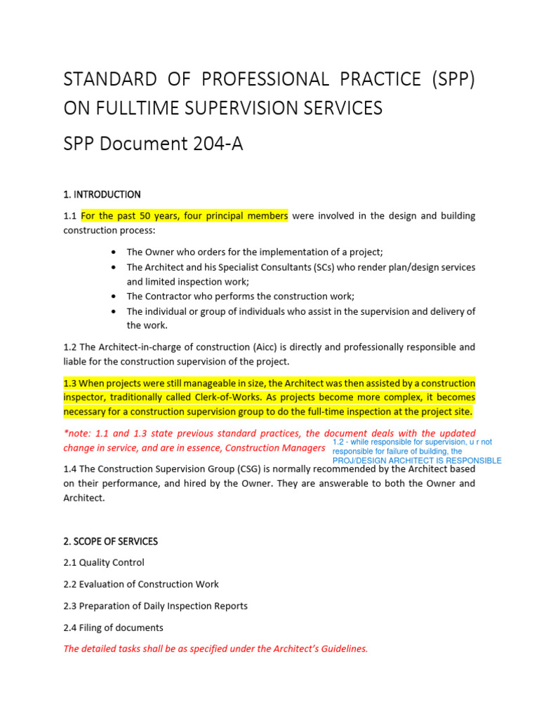 Modified SPP 204-206 | PDF | Architect | Construction Management