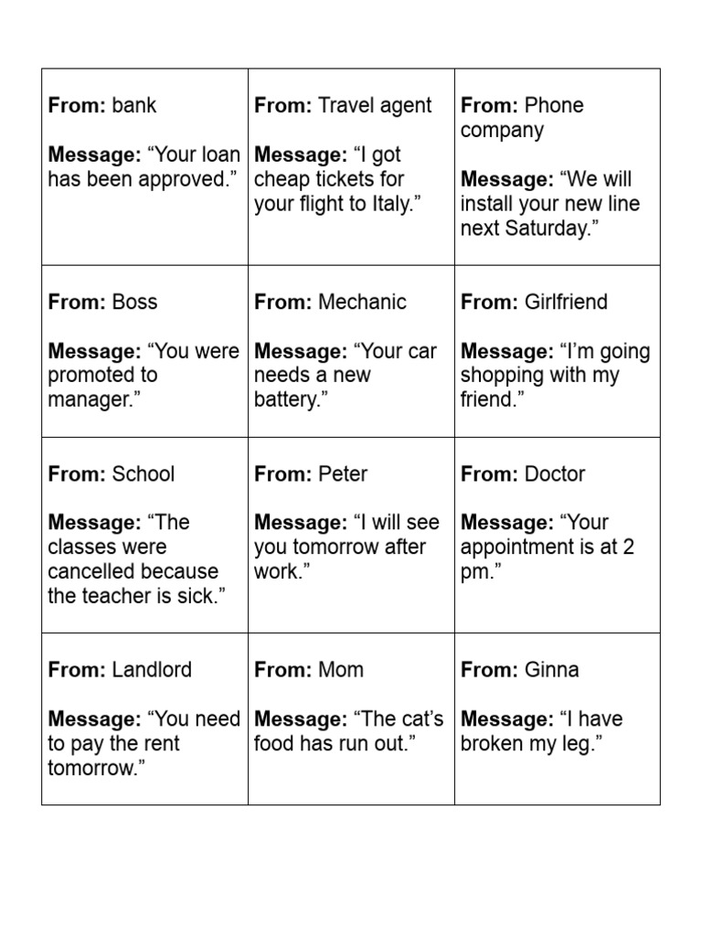 Reported Speech - Telephone Messages | PDF