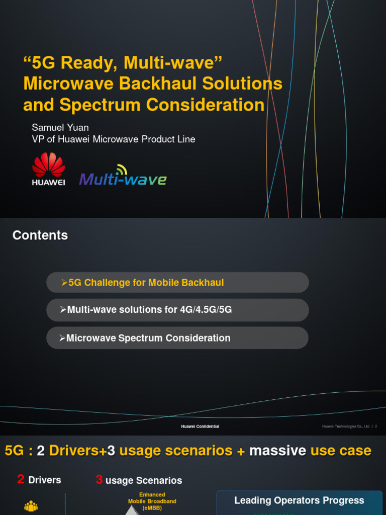 "5G Ready, Multi-Wave" Microwave Backhaul Solutions and Spectrum Consideration | PDF | Lte ...