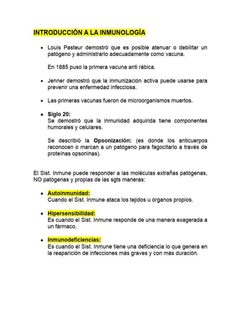INMUNOLOGÍA | PDF | Sistema inmune | Sistema inmune innato