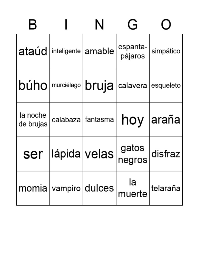 Bingo de Palabras | PDF