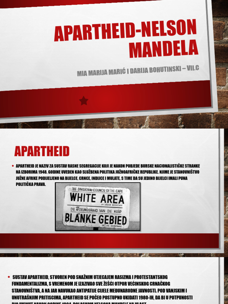 Apartheid-Nelson Mandela | PDF