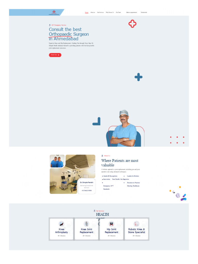 DR Dimple Parekh Orthosurgeon Robotic Knee & Stone Specialist | PDF ...