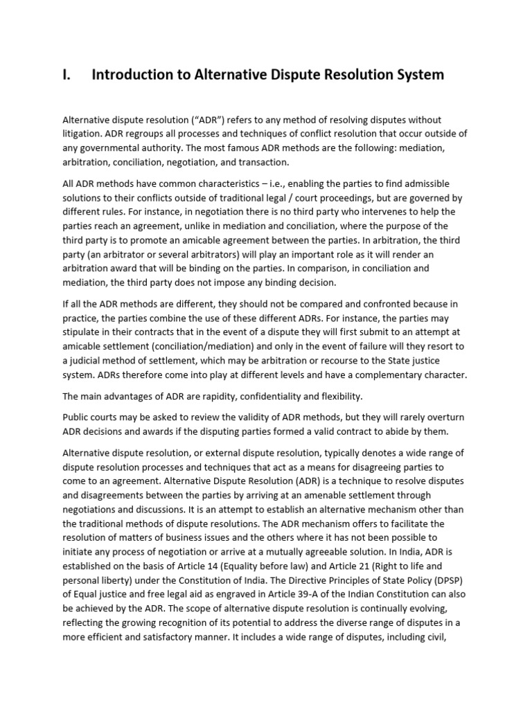 ADR Presentation | Download Free PDF | Alternative Dispute Resolution | Arbitration