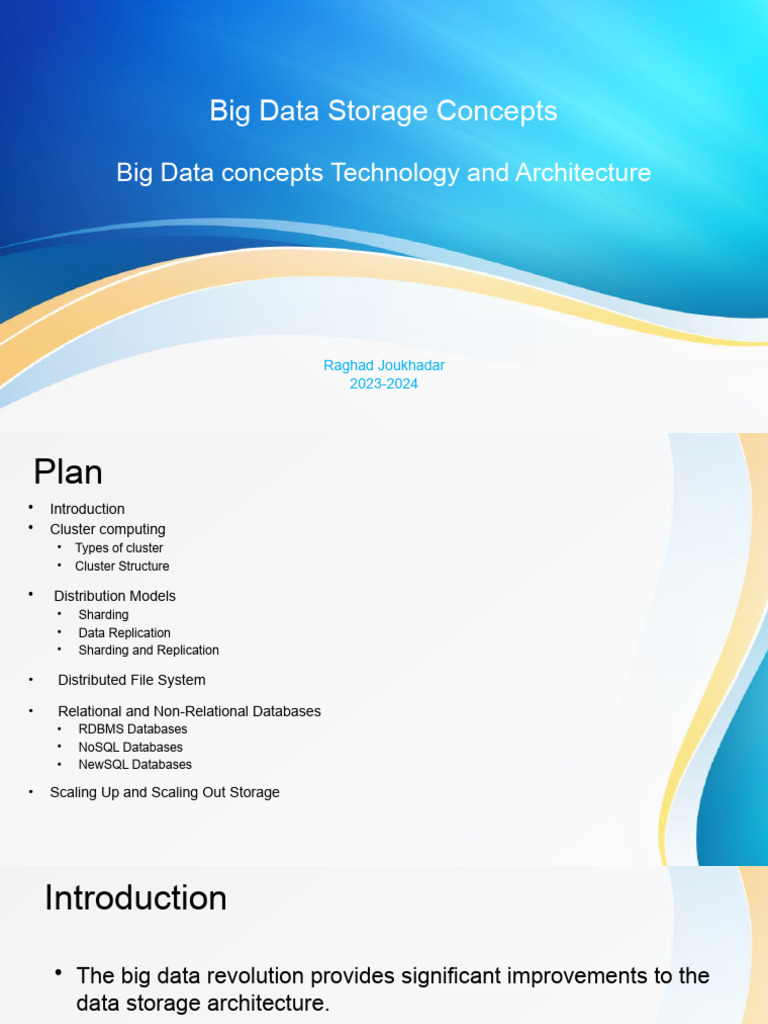 Big Data Storage Concepts | PDF | Computer Cluster | Databases