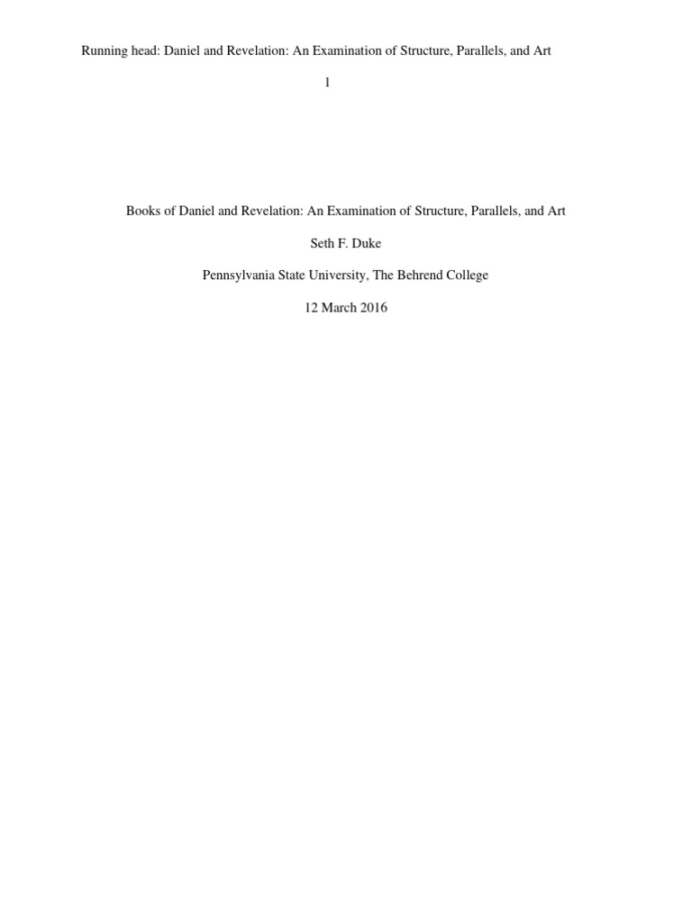 Daniel and Revelation: Structure and Themes | PDF | Book Of Revelation ...