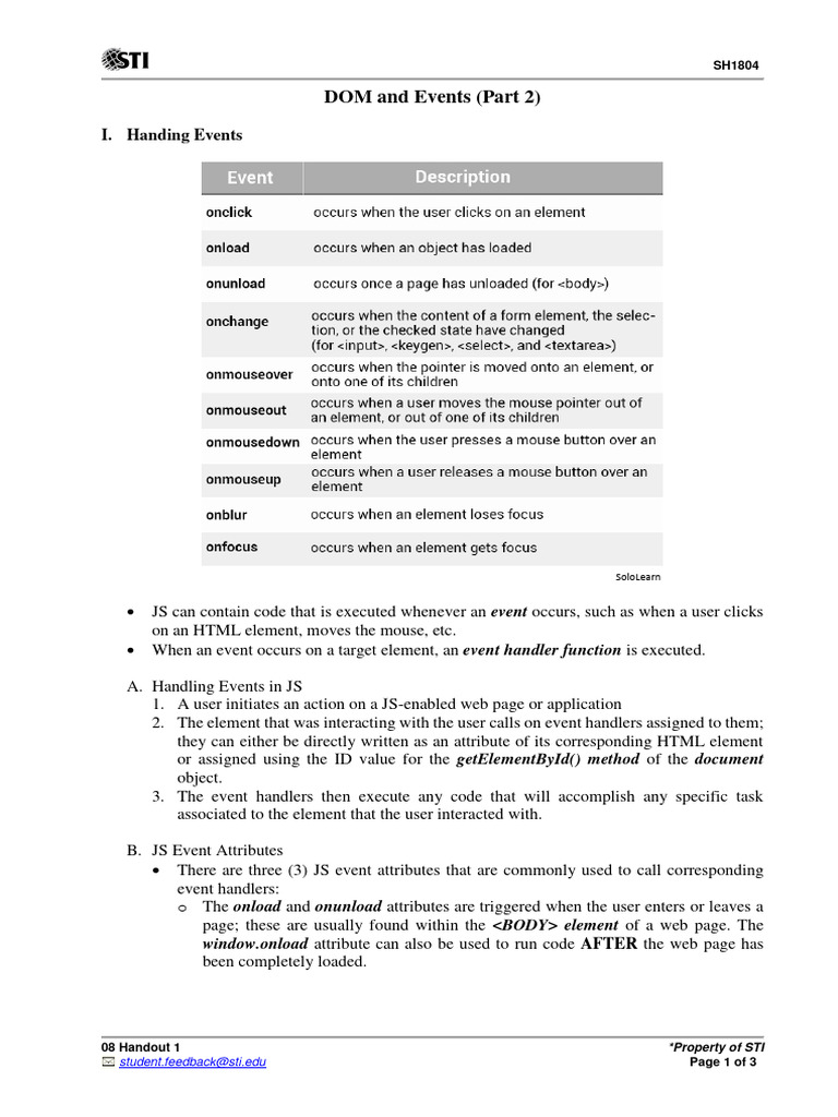 08_Handout_1(14) | PDF | Document Object Model | Software Development