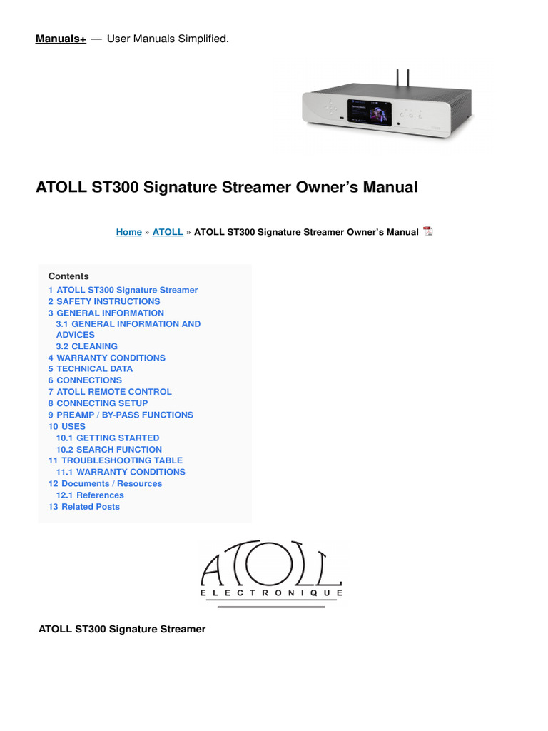 st300 Signature Streamer Manual | PDF | Wi Fi | Computer Network
