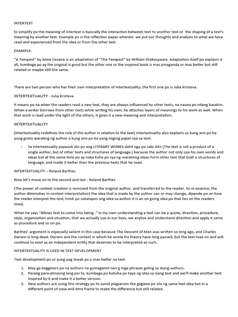 BANINI | PDF | Intertextuality | Writing