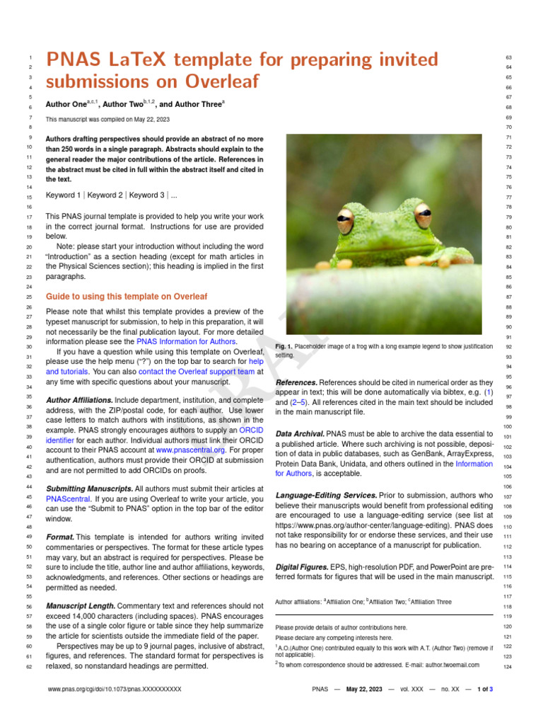 Pnas Latex Template For Preparing Invited Submissions On Overleaf 2023 ... Pnas Latex Template For Preparing Invited Submissions On Overleaf 2023 ...