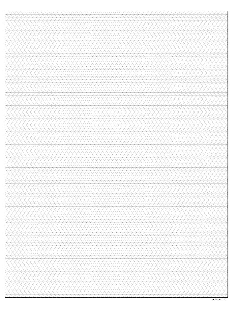 A3 Isometric 3D Sketch Graph Paper | PDF