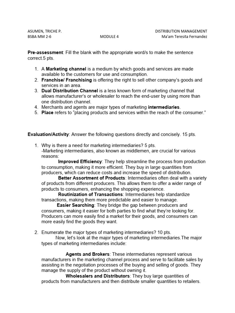 Module 4 8 MKTP 2 Distribution Management | PDF | Sales | Business Process