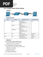 14.3.5 Packet Tracer - Basic Router Configuration Review | PDF | I Pv6 | Router (Computing)
