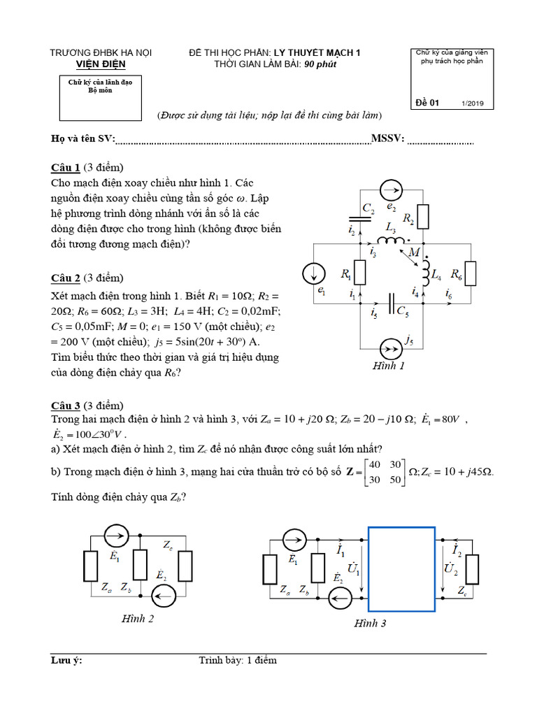 Một số đề LTM1 | PDF
