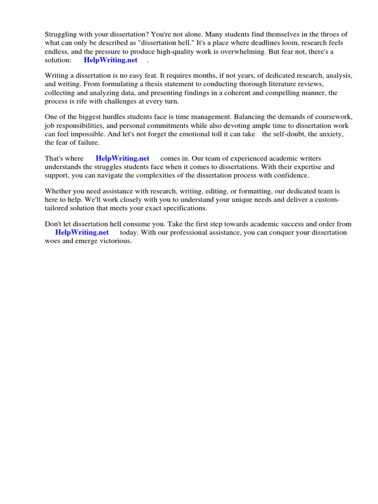 Dissertation Hell | PDF | Knowledge | Thesis