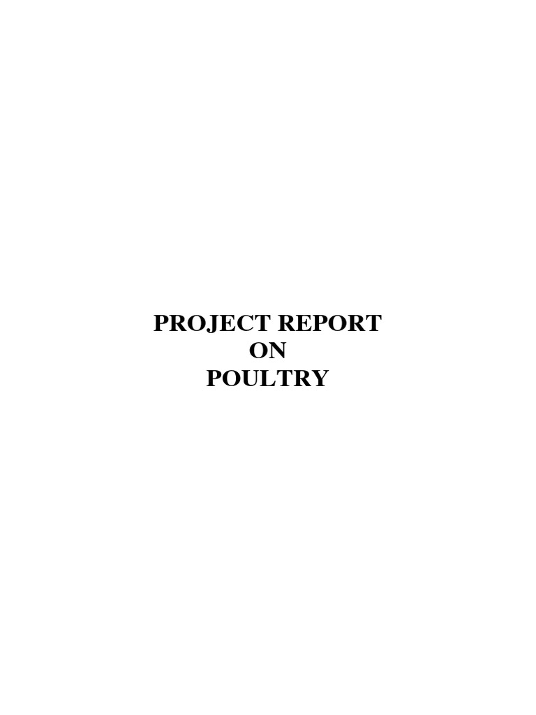 Project Report On Poultry | PDF | Financial Accounting | Business Economics