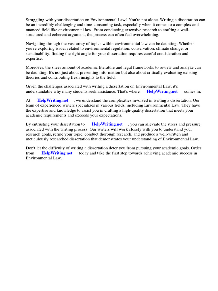 Dissertation Topics Environmental Law | PDF | Environmental Law ...