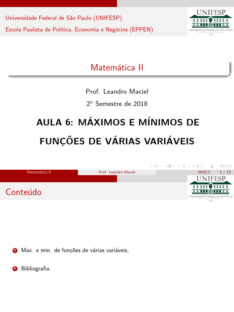 Aula 6 | PDF | Matriz (Matemática) | Matemática aplicada