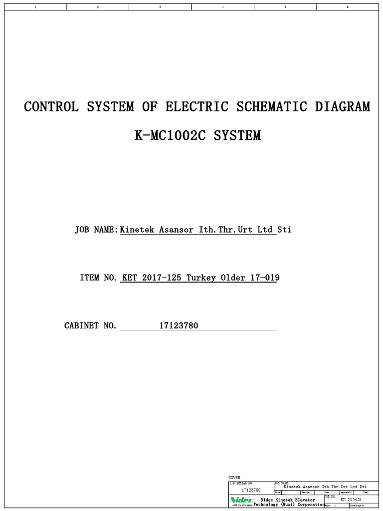 Kinetek Elevator Wiring Diagrams | PDF | Equipment | Electricity