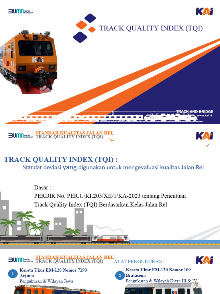 Sosialisasi Perdir Track Quality Index (TQI) | PDF