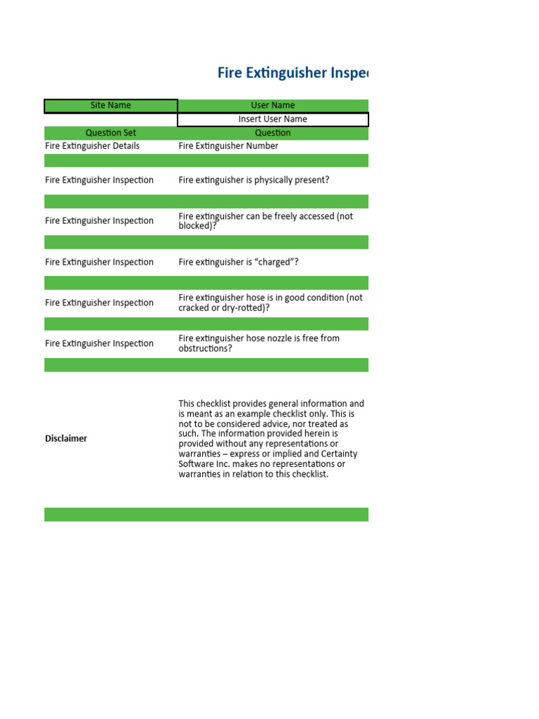 Fire Extinguisher Inspection Guide | PDF