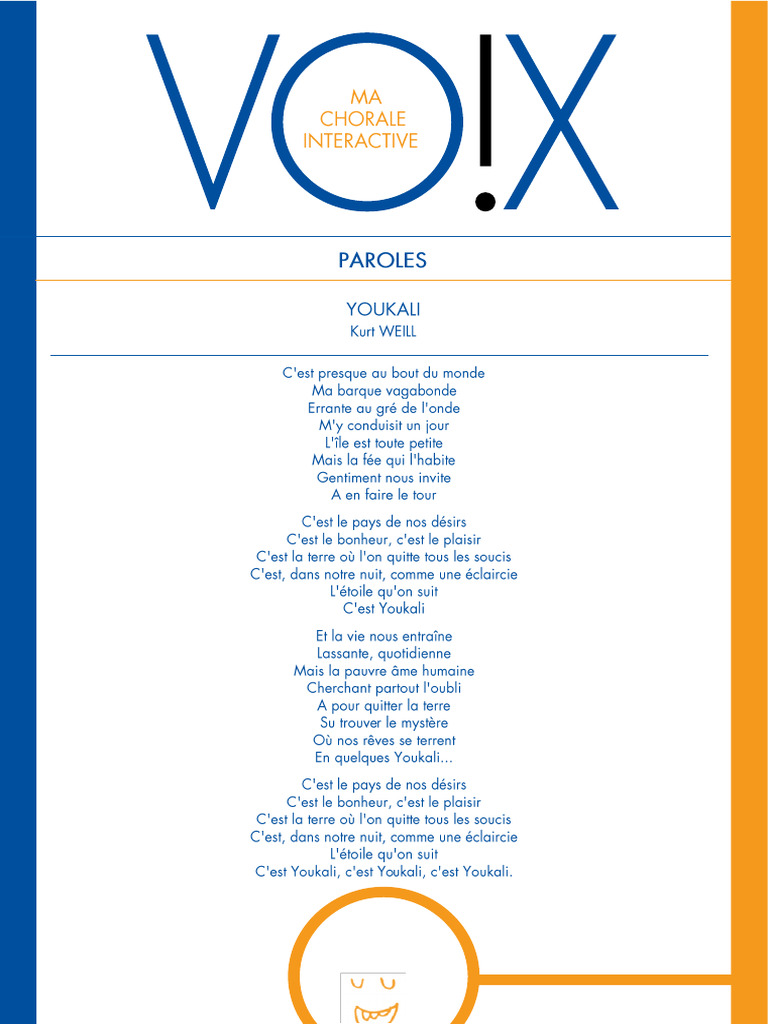 Vox Box 2 - Youkali - Paroles | PDF
