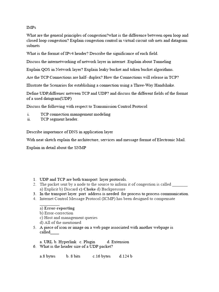 CN_IMPs | PDF | Transmission Control Protocol | Port (Computer Networking)
