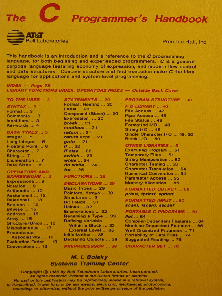 Prentice - Hall.the.c.programmers - handbook.1985.SCAN DARKCROWN | PDF ...