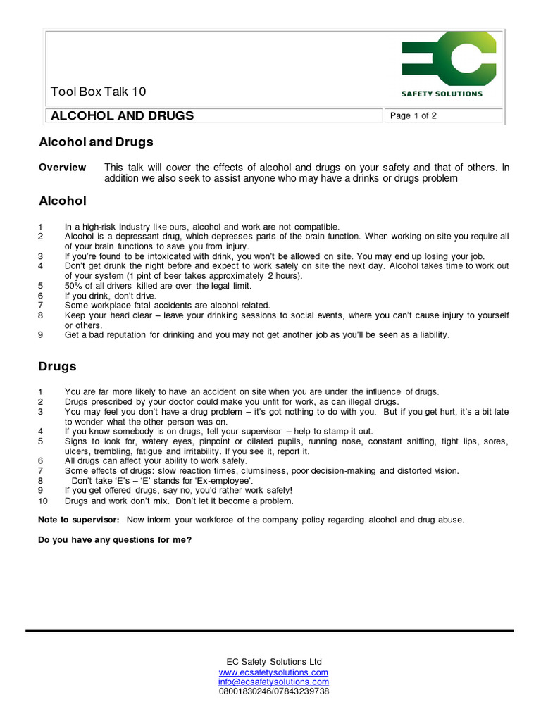 Alcohol and Drugs | PDF | Alcohol Intoxication | Driving Under The ...