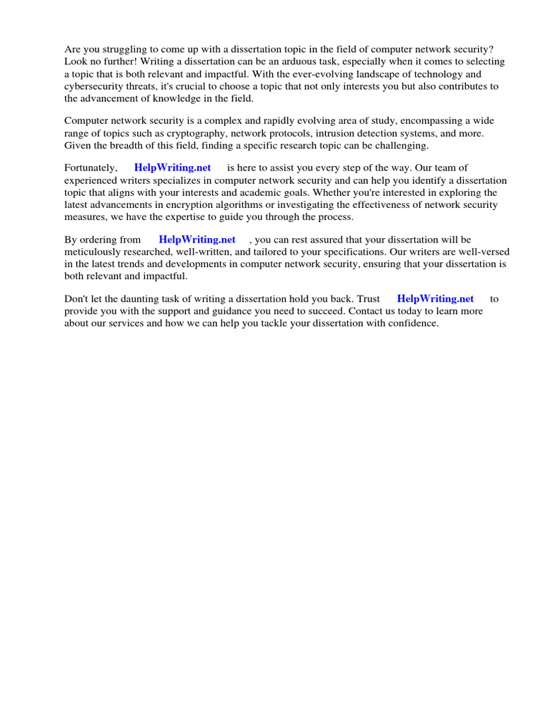 Dissertation Topics in Computer Network Security | PDF | Security | Computer Security