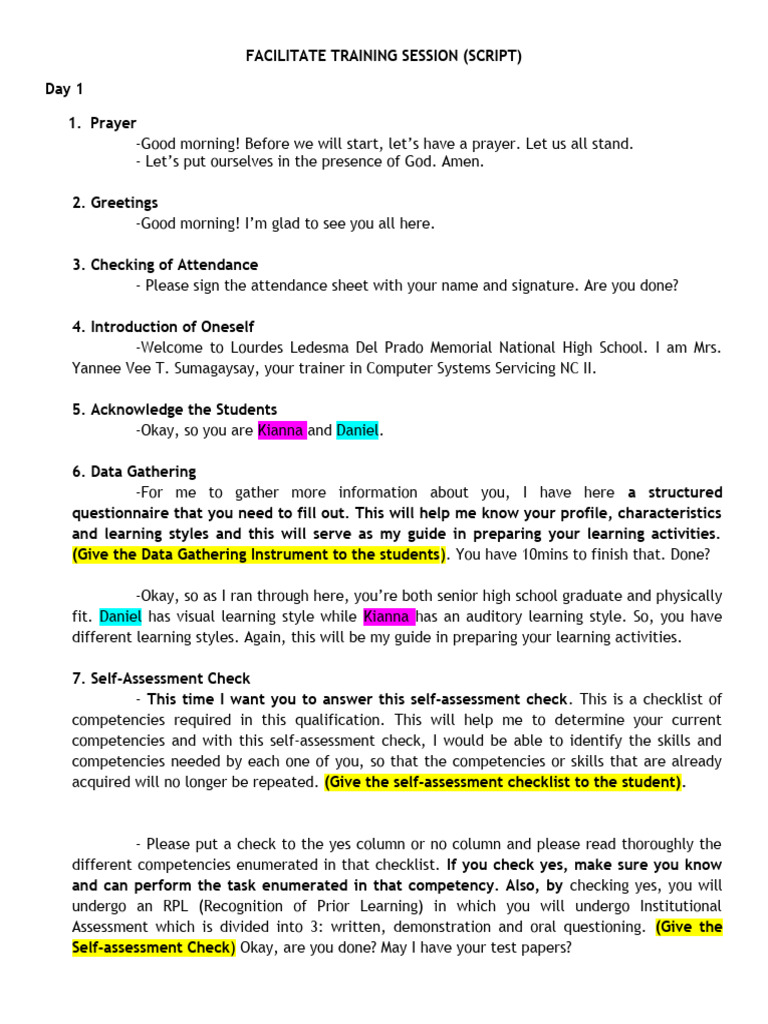 FLS Yannee Script | PDF | Learning