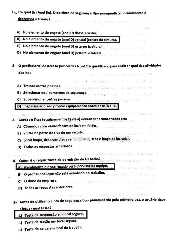 Prova IRATA N1 | PDF