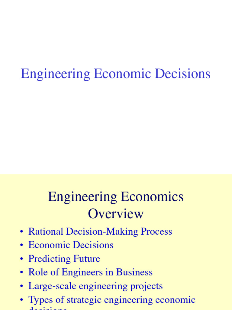 Engineering Economic Decisions | PDF | Investing | Economics