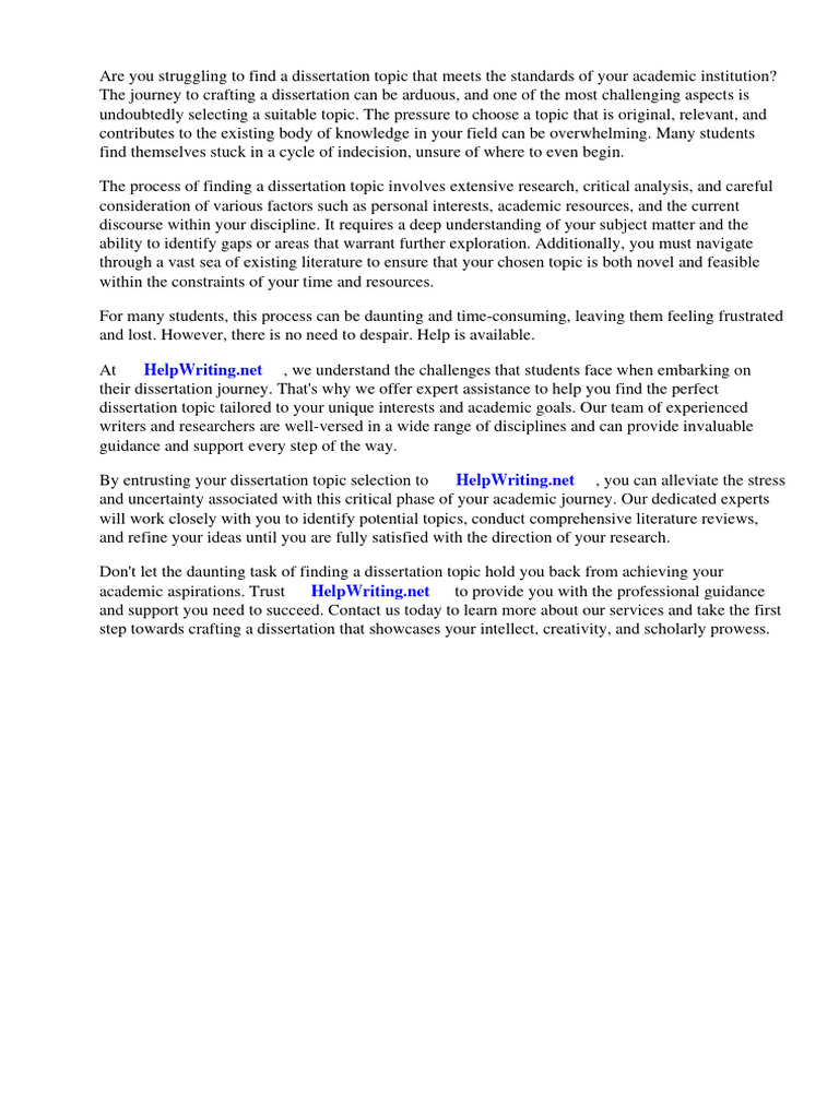 Finding the Perfect Dissertation Topic | PDF | Thesis | Brand