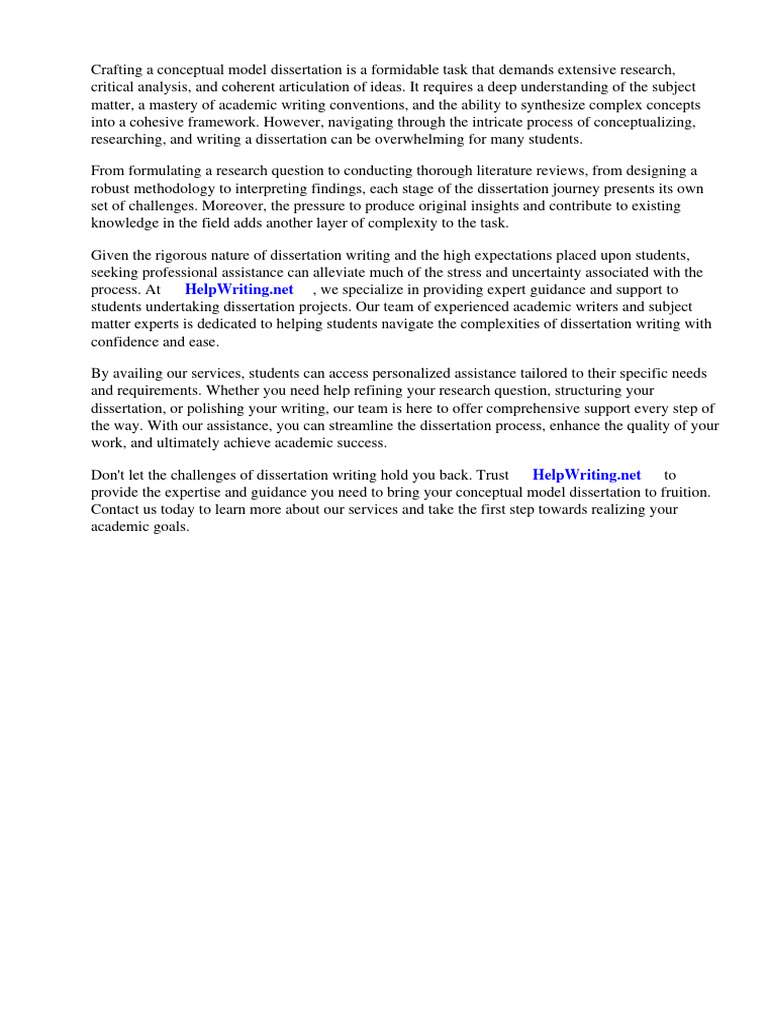 Conceptual Model Dissertation | PDF | Theory | Thesis