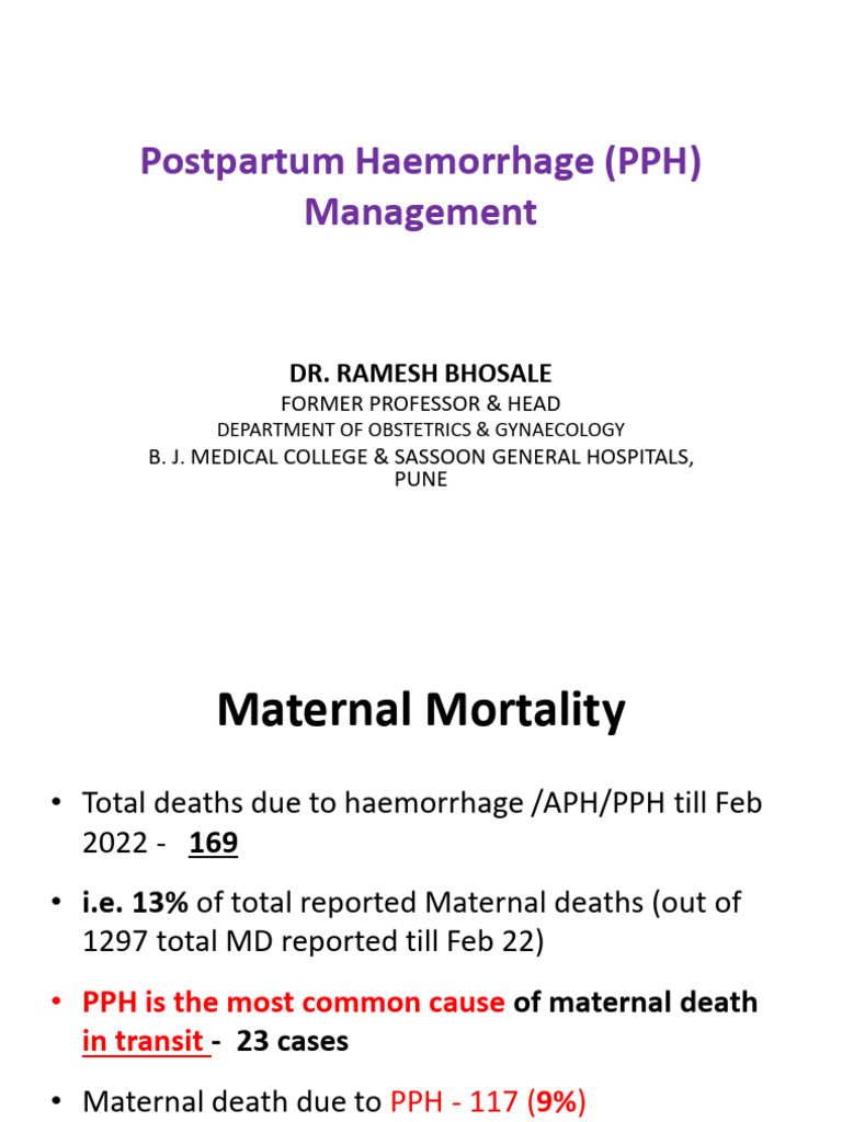 PPH and Its Management | Download Free PDF | Clinical Medicine | Blood