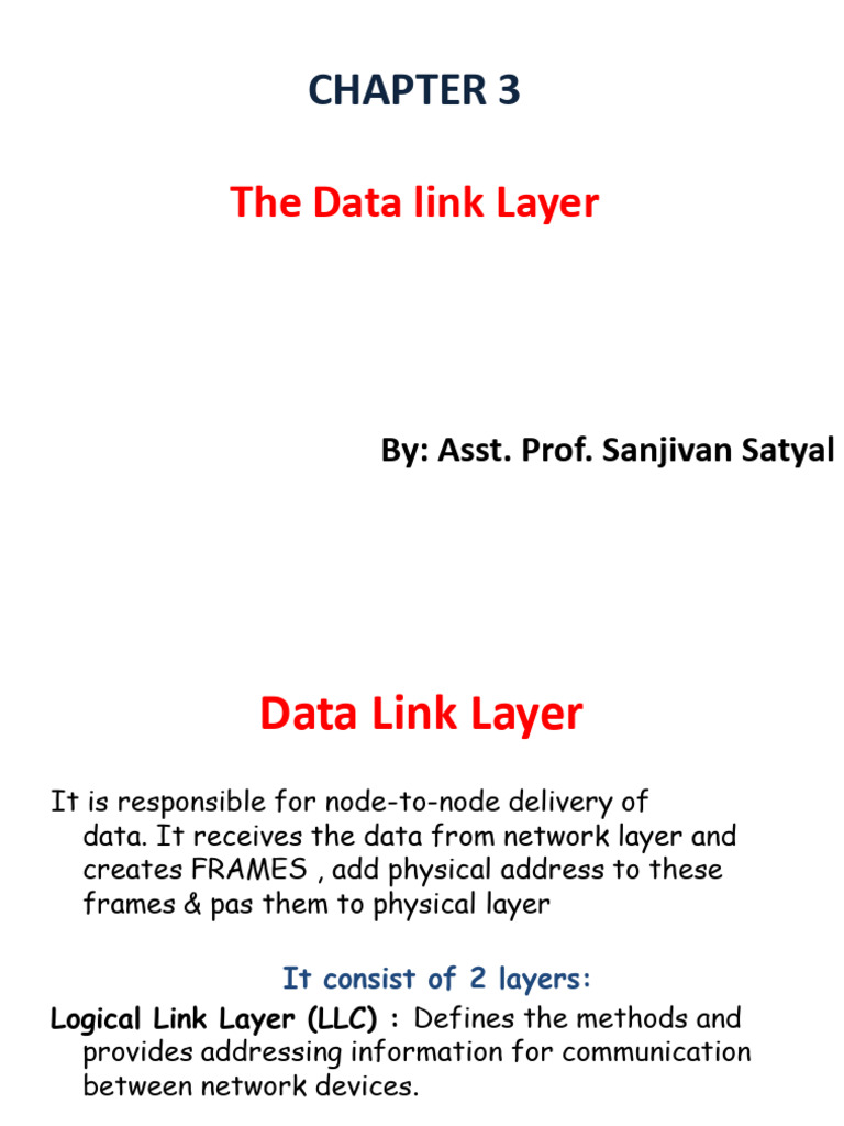 Chap 3 - Linklayer - BCA | PDF | Error Detection And Correction | Computer Network