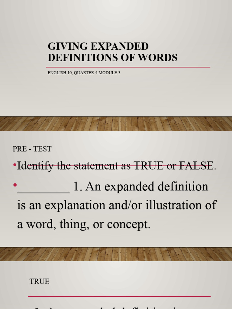 Expanded Definitions in English 10 | PDF | Definition | Arbitration