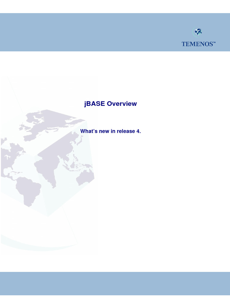 jBASE 4 Overview | PDF | Thread (Computing) | Process (Computing)