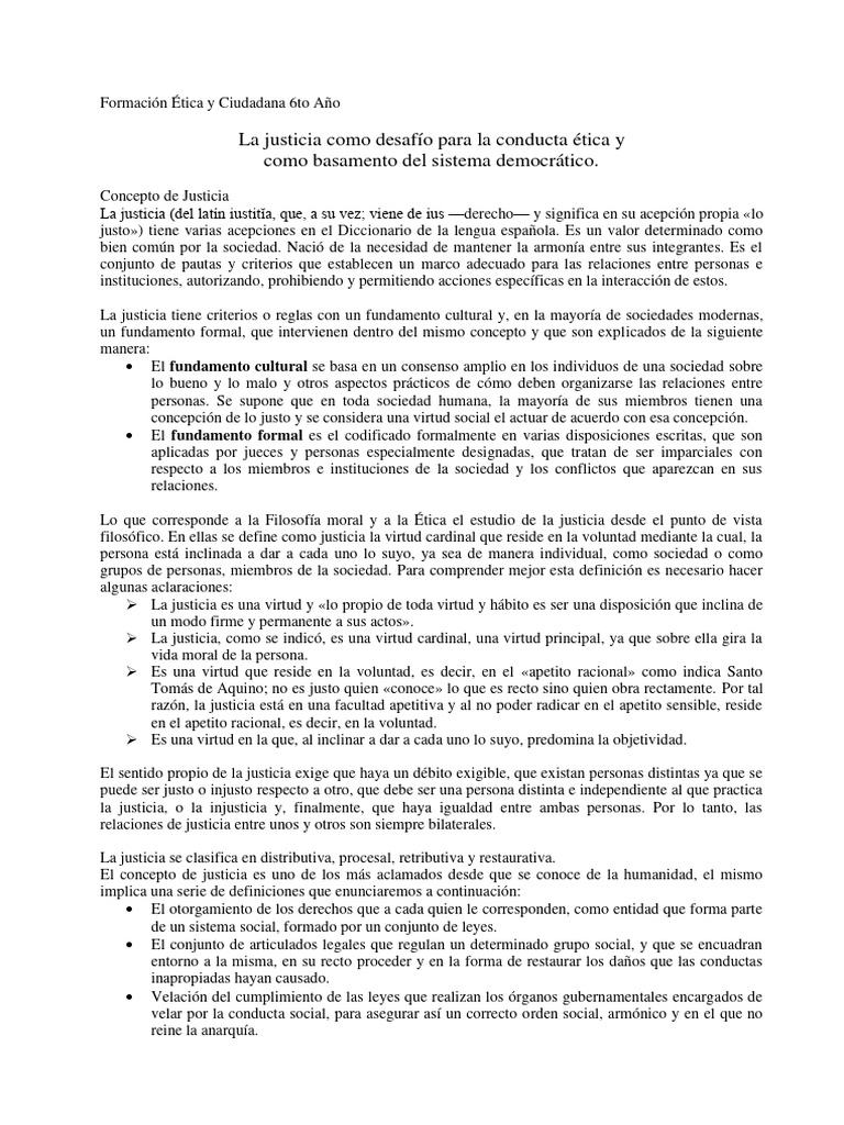 Concepto y Tipos de Justicia | PDF | Justicia | Crimen y violencia