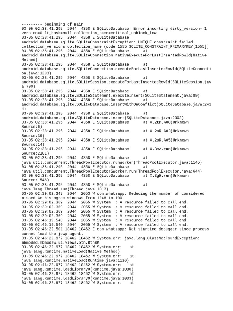 Logcat | PDF | Java (Programming Language) | Android (Operating System)