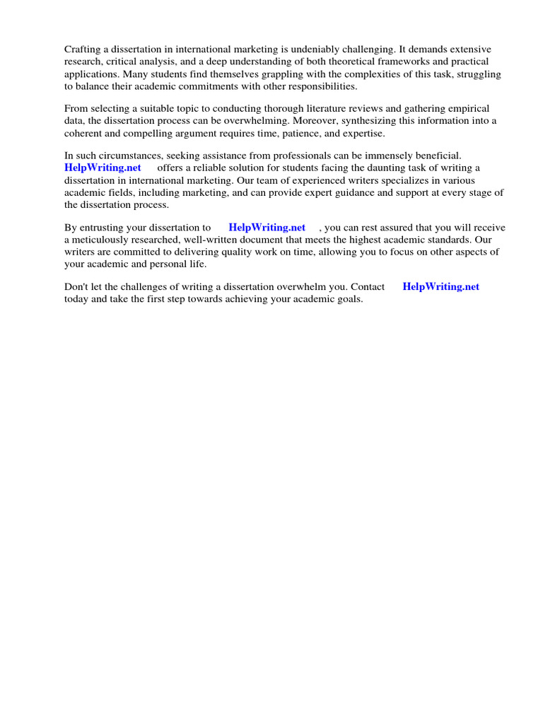 International Marketing Dissertation Examples Pdf Marketing E Commerce