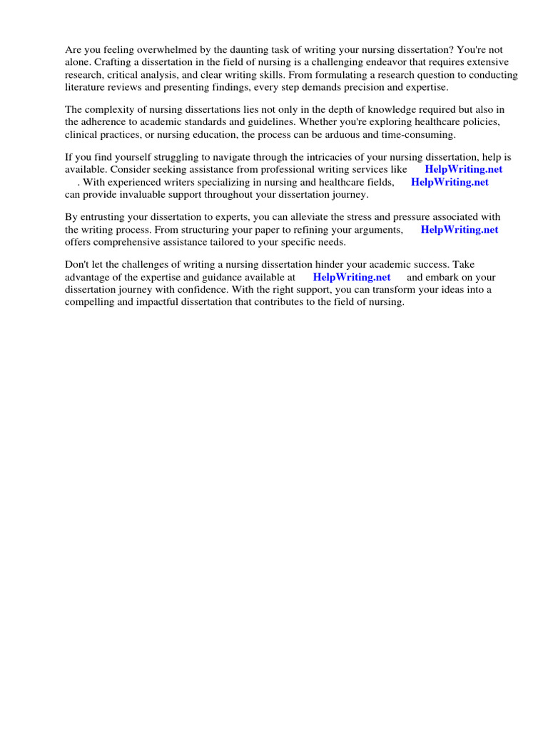 Nursing Dissertation Example | PDF | Nursing | Palliative Care