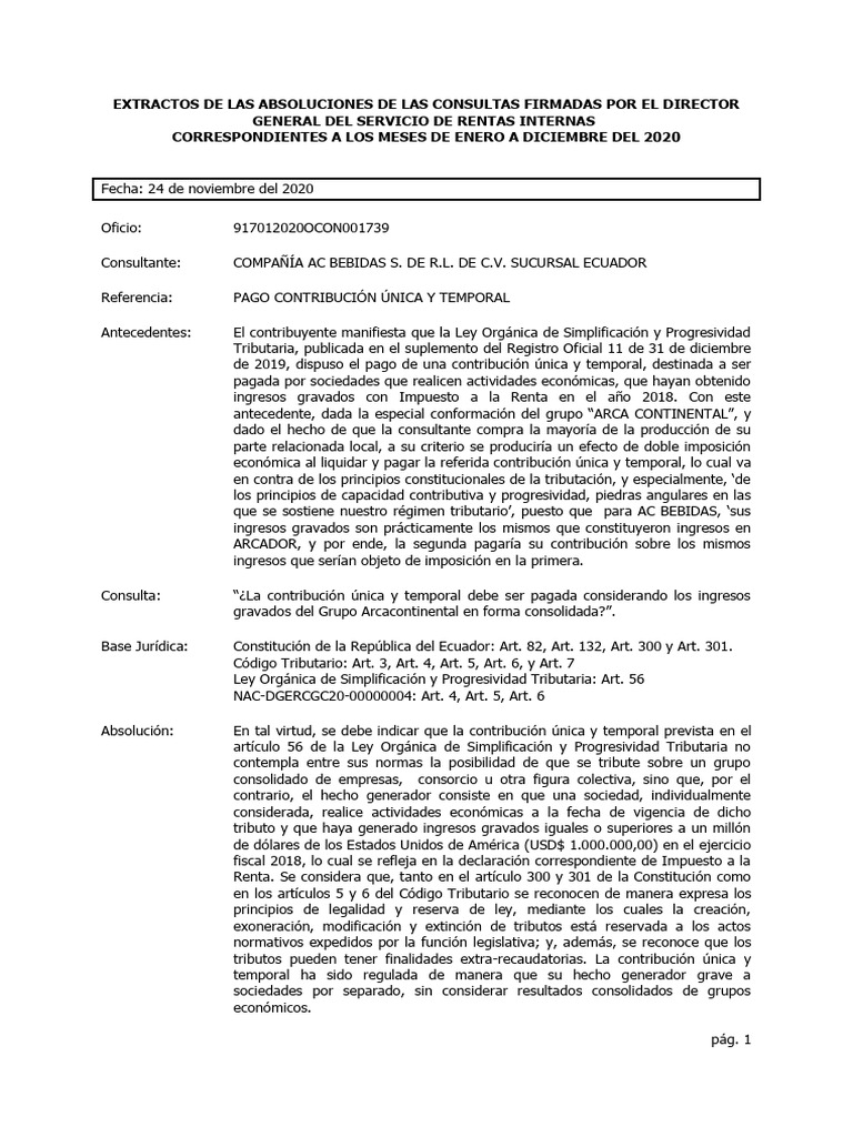 Extracto consulta | PDF | Impuestos | Impuesto sobre la renta